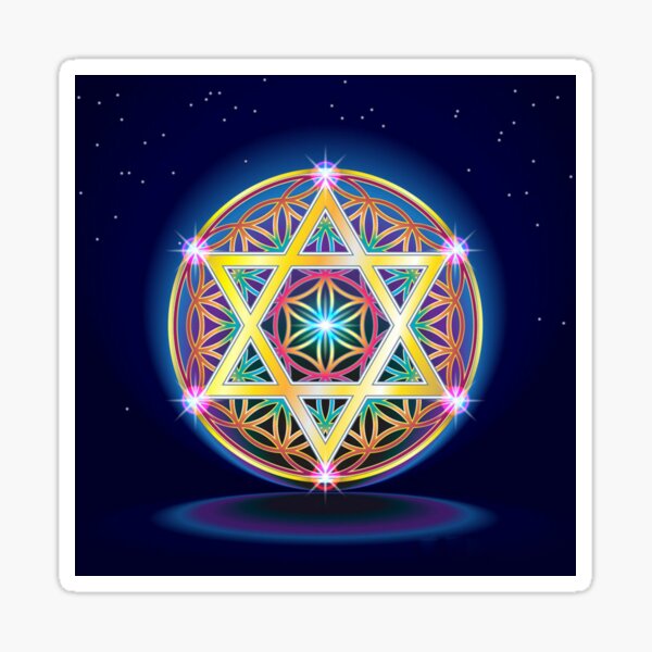 "Flower of life, Tree of life, Sephiroth, Sacred Geometry" Sticker by ...