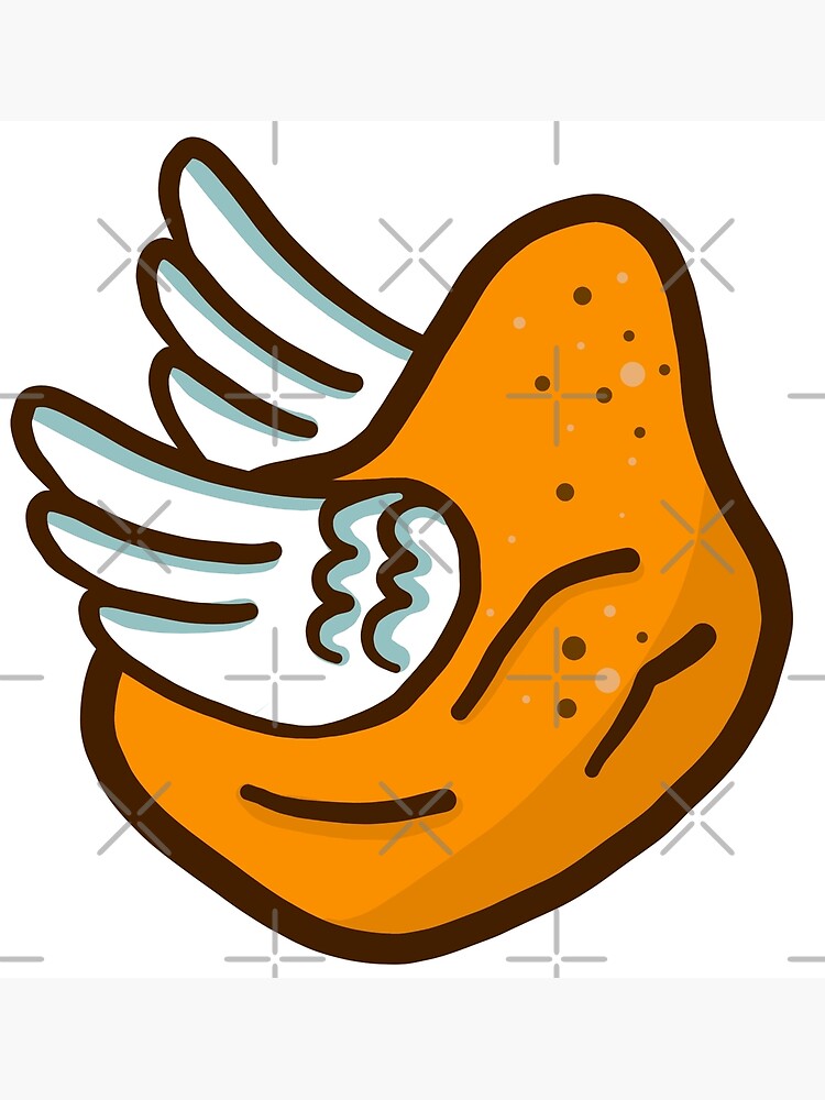 "Flying chicken nugget" Poster by SHMITEnZ | Redbubble