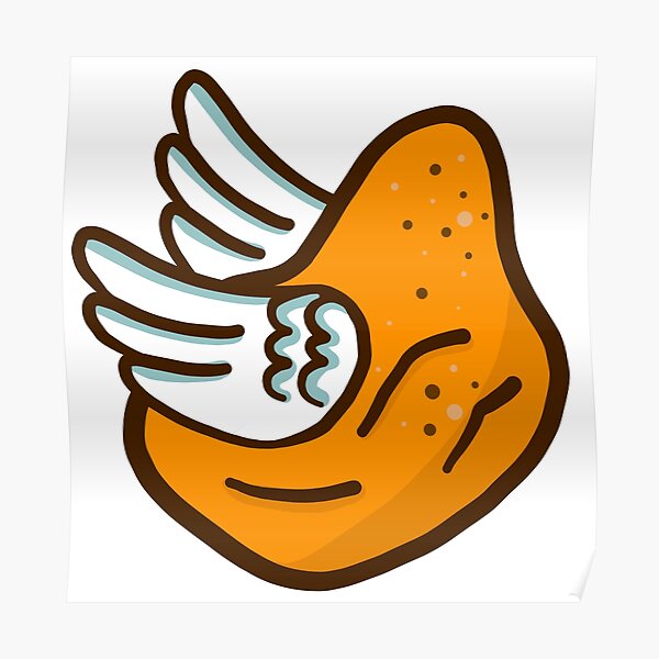 "Flying chicken nugget" Poster by SHMITEnZ | Redbubble