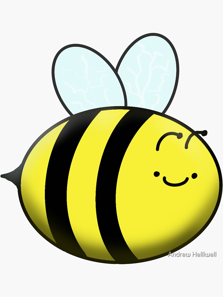 "Cute Fat BumbleBee" Sticker for Sale by DrawAHrt | Redbubble