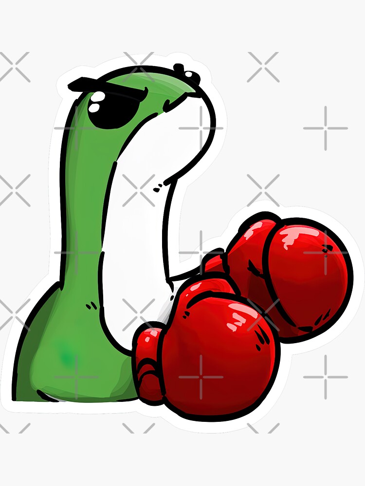 "Nessy Boxing (Red)" Sticker by BirnoOCE | Redbubble