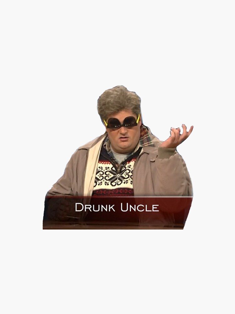 "Drunk Uncle" Sticker for Sale by lem7000 | Redbubble