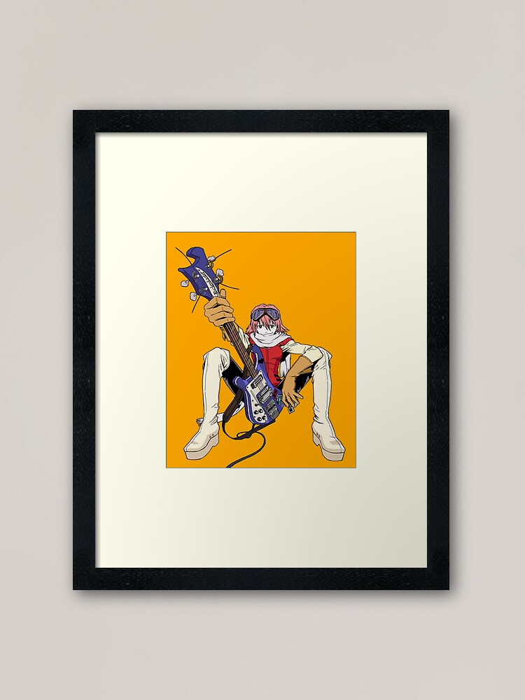 Flcl Fooly Cooly Anime Haruko Haruhara Framed Art Print By Bensdesiigns Redbubble