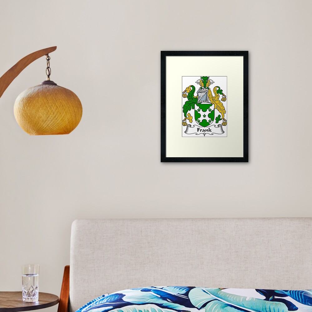 "Frank Coat of Arms / Frank Family Crest" Framed Art Print for Sale by ...