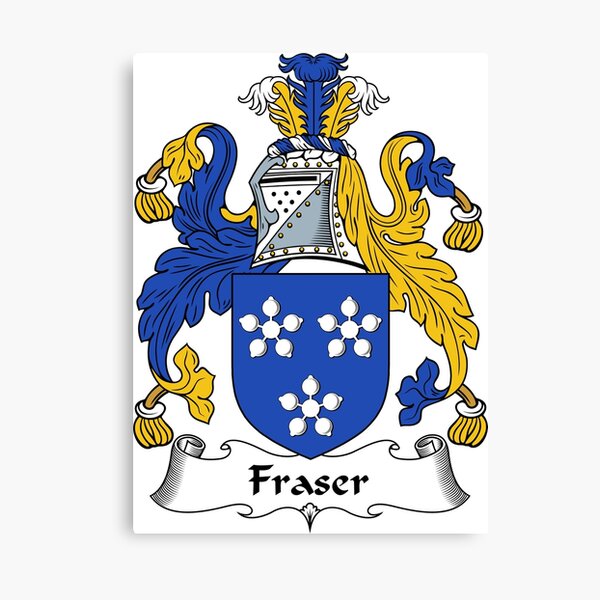 "Fraser Coat of Arms / Fraser Family Crest" Canvas Print for Sale by ...