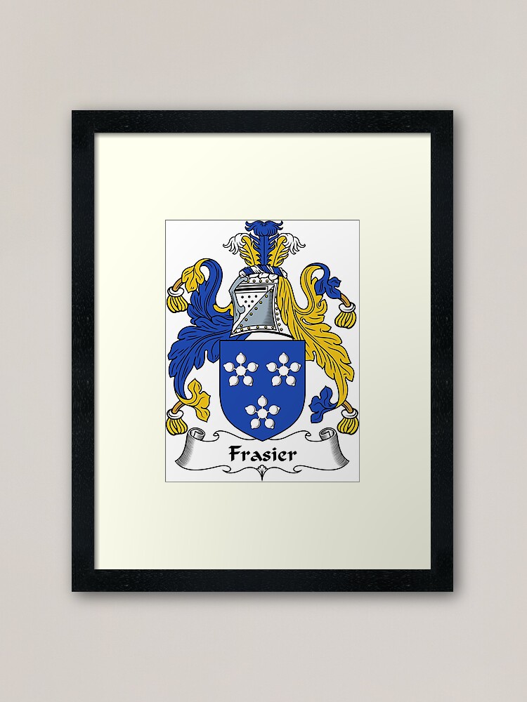 "Frasier Coat of Arms / Frasier Family Crest" Framed Art Print for Sale ...