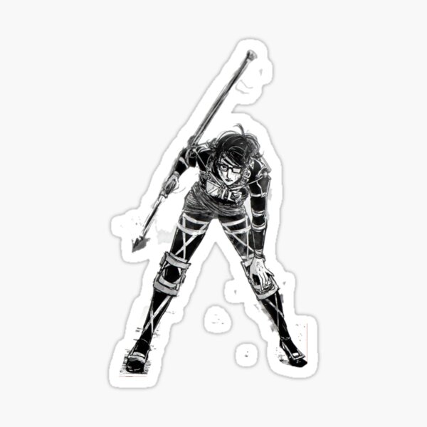 "Hange Zoë attack on titan fanart" Sticker for Sale by eman-mohammed ...
