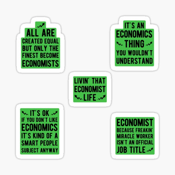 "Pack Funny Economics" Sticker for Sale by artworkbyrihen | Redbubble