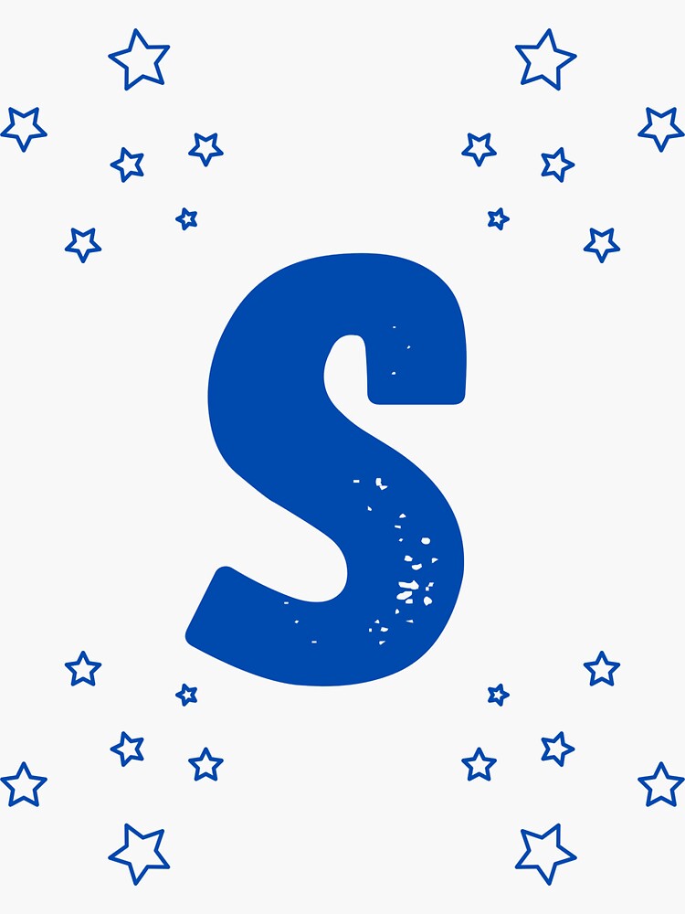 "Letter S in Blue" Sticker for Sale by LiteFeather1 | Redbubble