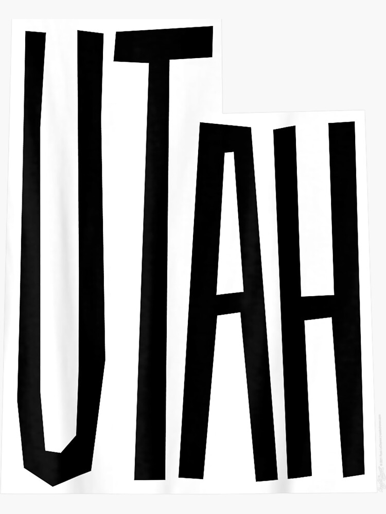 "Utah map Word Design " Sticker for Sale by mylahKristian | Redbubble