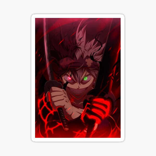 "Black Clover Asta Dual Sword" Sticker by terpres | Redbubble
