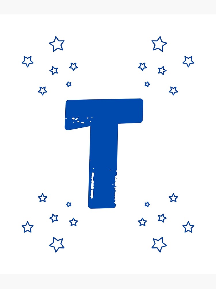"Letter T in Blue" Poster for Sale by LiteFeather1 | Redbubble