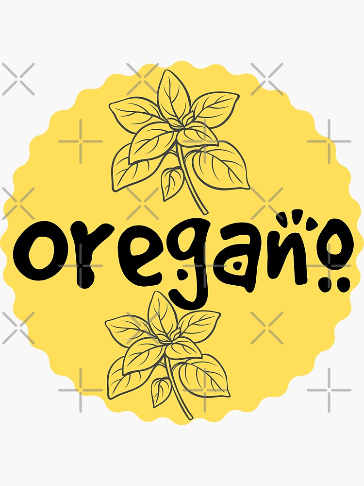 "Oregano - Yellow Label " Sticker by LabelStore | Redbubble