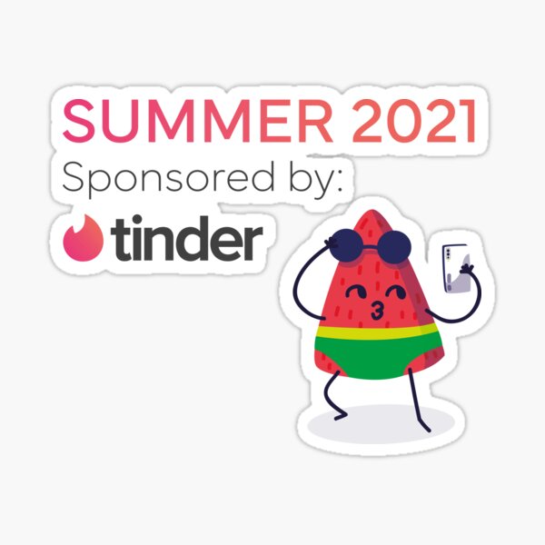 "Summer 2021 tinder" Sticker by DaisukeG | Redbubble