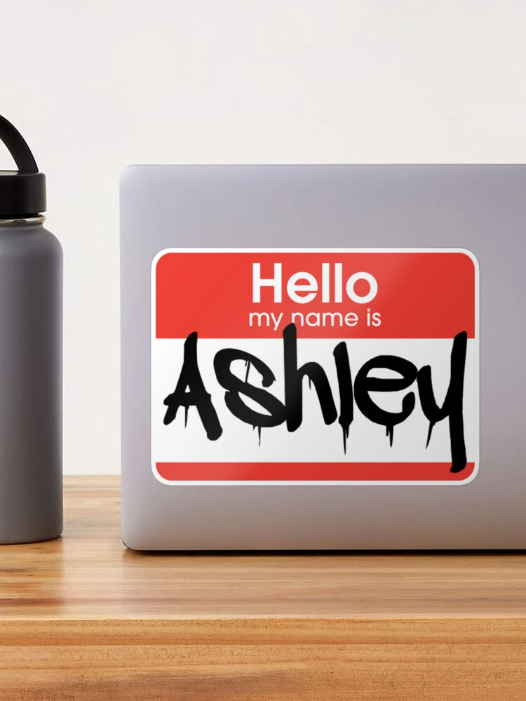 Hello My Name Is Ashley Sticker Gratis Online Brochure Maken: Ontwerp