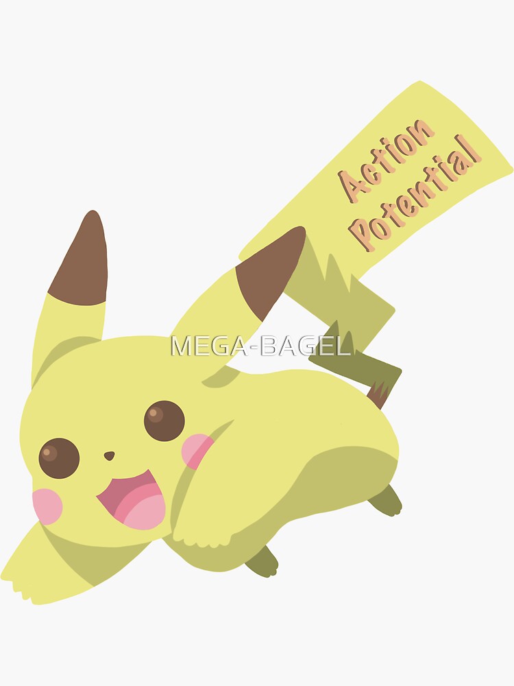 "Action Potential Helper" Sticker for Sale by MEGA-BAGEL | Redbubble