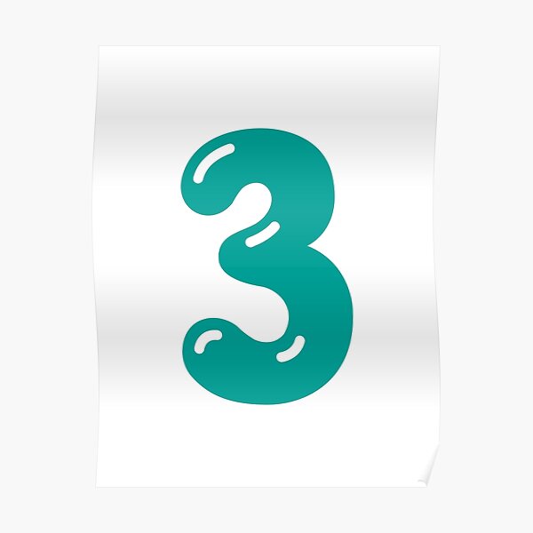 "Number three" Poster by A4us | Redbubble