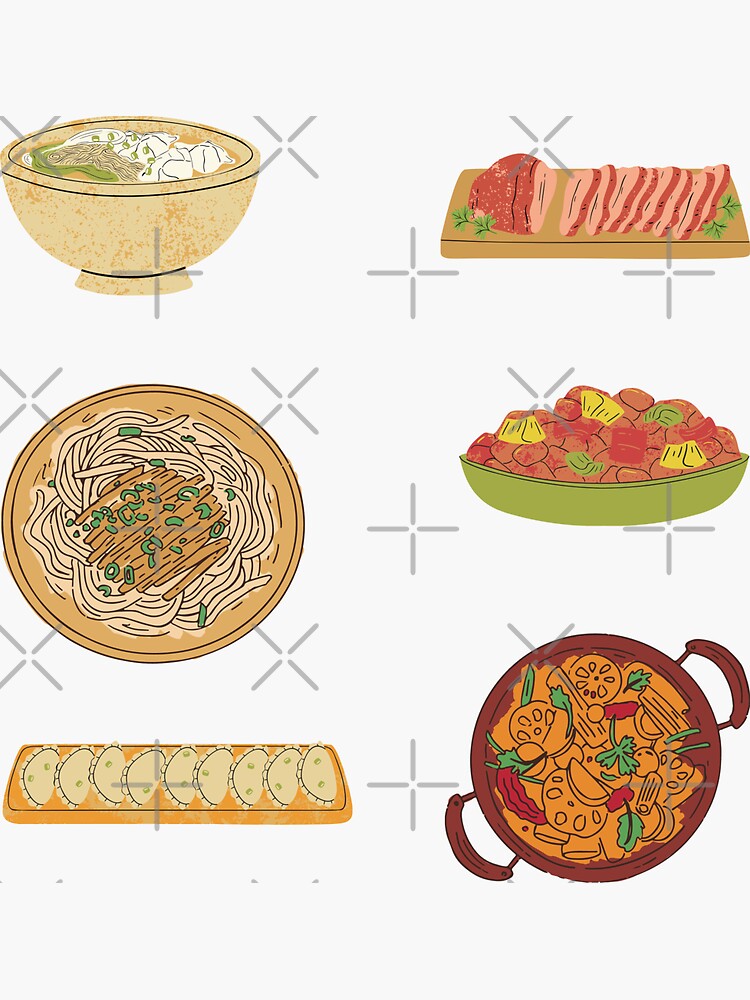 "Chinese Food Sticker Pack - Part 2" Sticker for Sale by PandaParcels ...