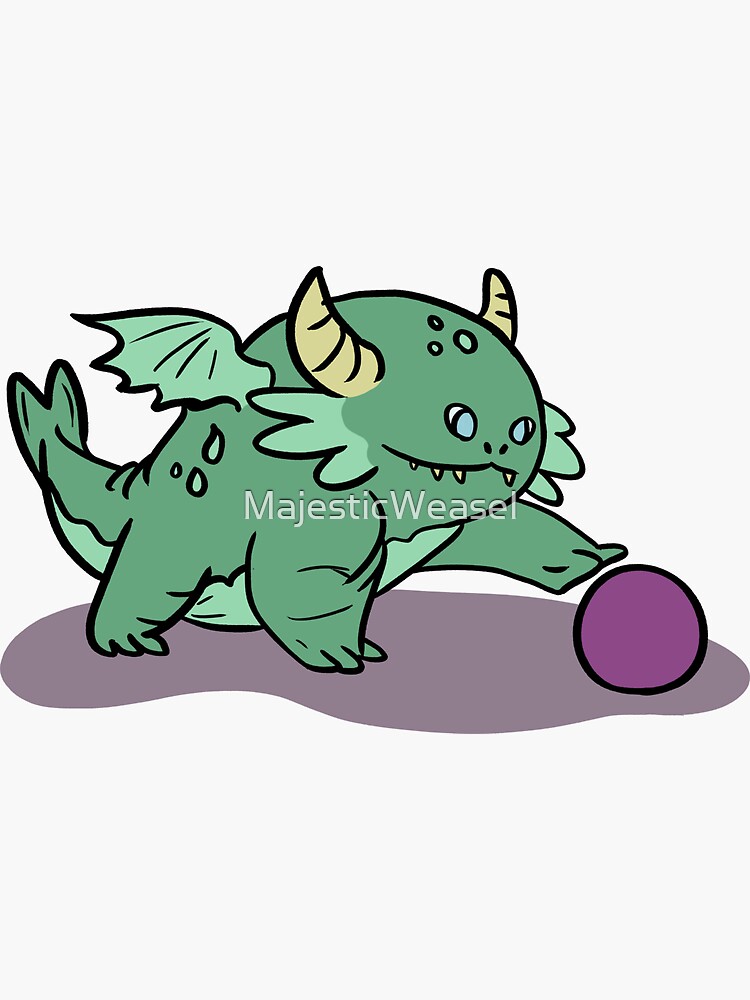 "Friend Shaped Dragon" Sticker for Sale by MajesticWeasel | Redbubble