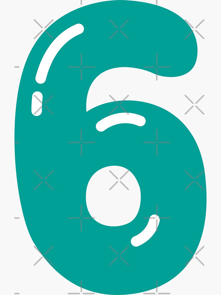 "Number six" Sticker by A4us | Redbubble