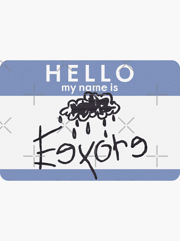 "HELLO my name is... Eeyore" Sticker for Sale by jesimink | Redbubble