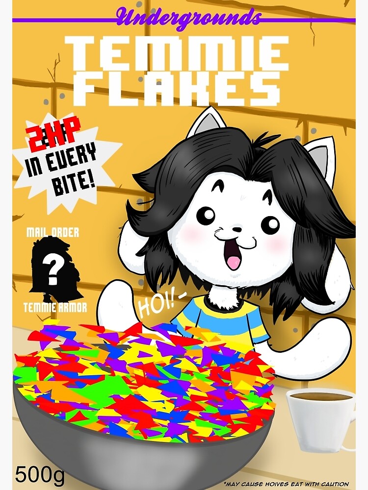 "temmie flakes" Poster for Sale by Jamonred | Redbubble