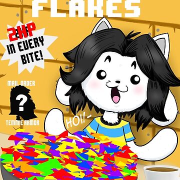 "temmie flakes" Sticker for Sale by Jamonred | Redbubble