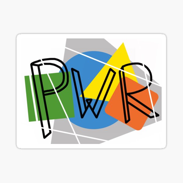 "power logo" Sticker for Sale by CreatedByGiuls | Redbubble