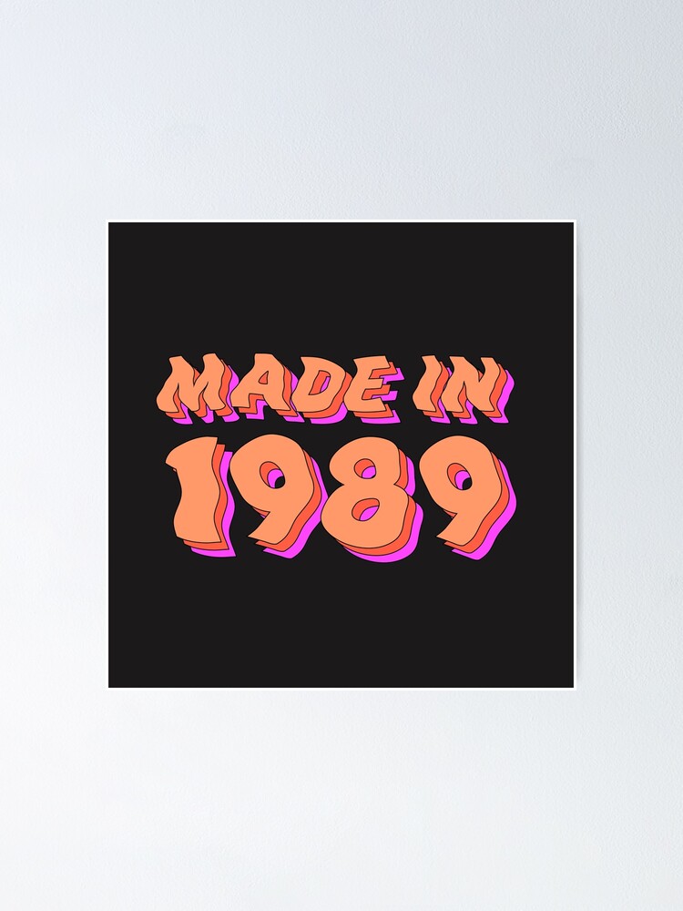 "Made in 1989 stickers, Made In The 80s, car stickers, bumper stickers ...