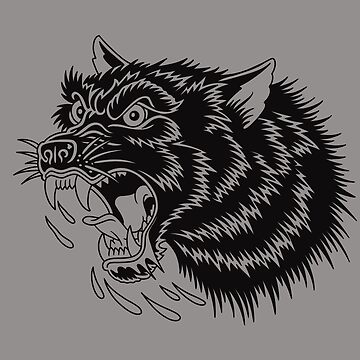 "Copy of Ravenous wolf head (Black) " Art Print for Sale by Aloha-Life ...