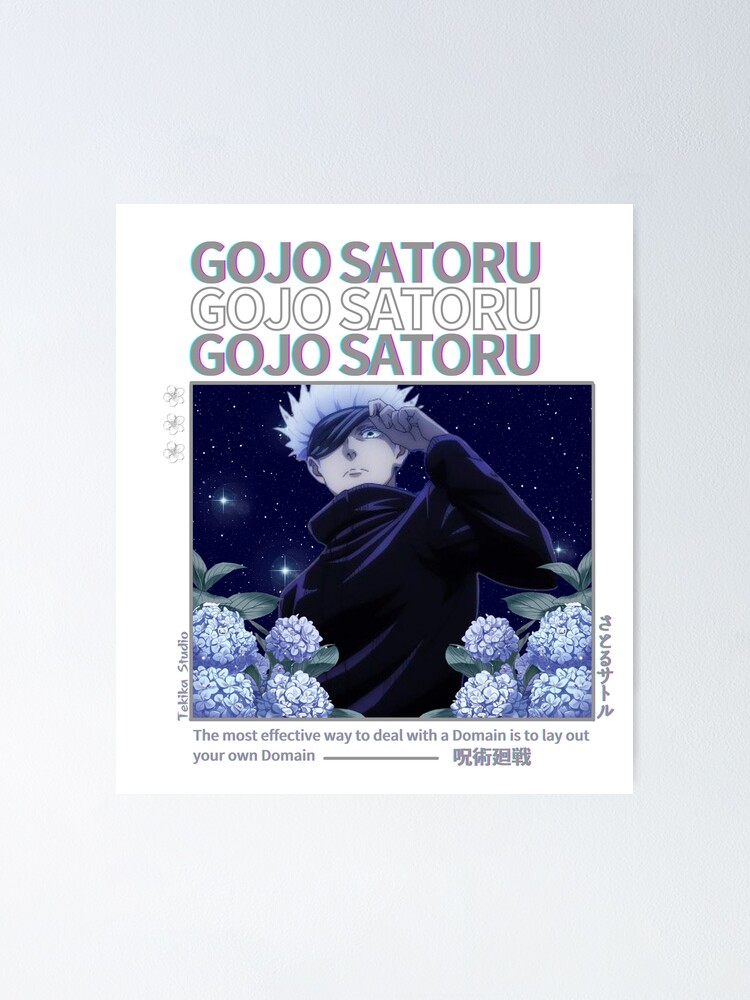 "Satoru Gojo Shirt jujutsu kaisen, domain " Poster for Sale by ...