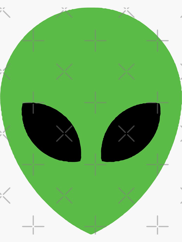"Alien Head | 90s Variant" Sticker for Sale by thepinecones | Redbubble