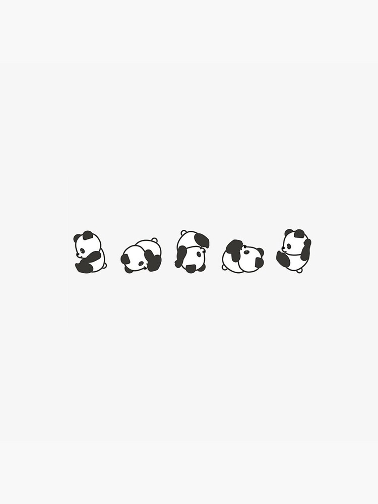 "Rolling Pandas Cute Cartoon" Sticker for Sale by DeepSpacey | Redbubble