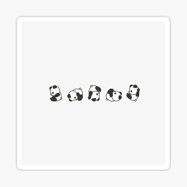 "Rolling Pandas Cute Cartoon" Sticker for Sale by DeepSpacey | Redbubble