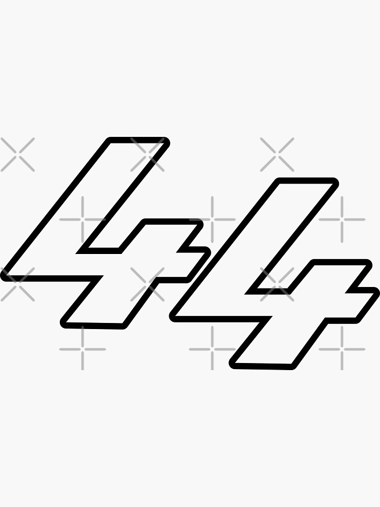 "F1 Lewis Hamilton 44" Sticker for Sale by onedesignshop | Redbubble