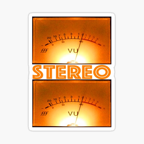 "VU METER STEREO ORANGE" Sticker for Sale by empanadilla | Redbubble