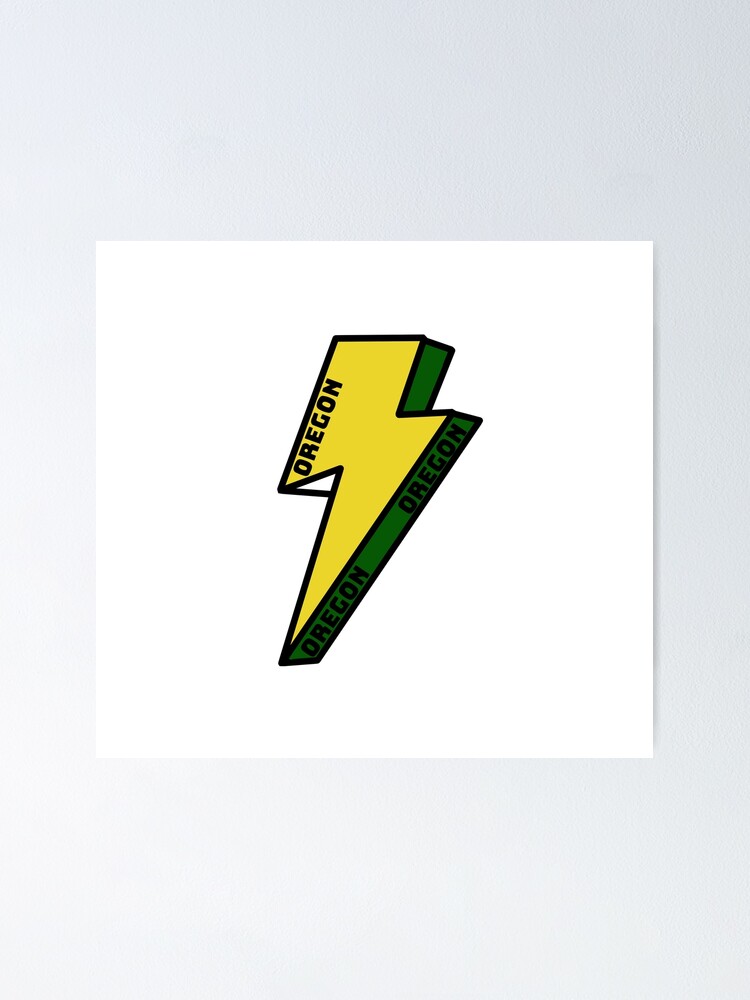 "Oregon Lightning Bolt Design" Poster for Sale by K-Designss | Redbubble