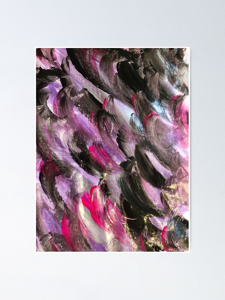 "Purple Waves Abstract Art " Poster by OneDayArt | Redbubble