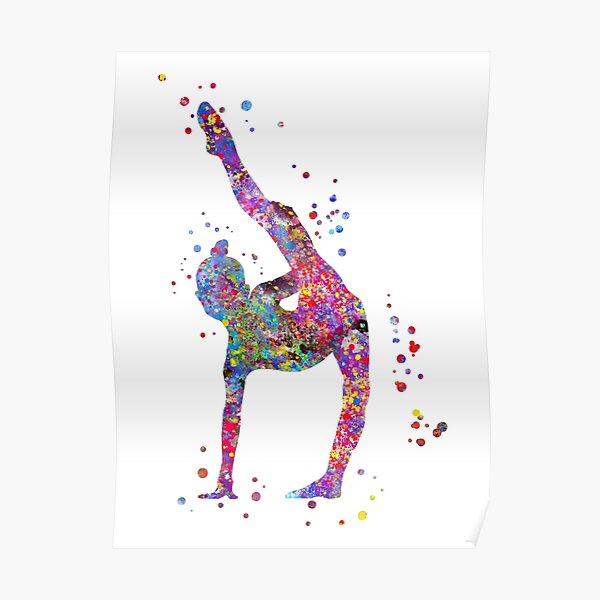 "Gymnastics girl" Poster for Sale by Rosaliartbook | Redbubble