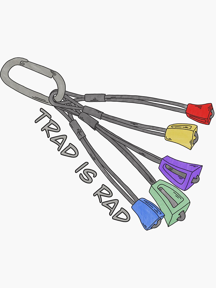 "Trad is Rad - Passive" Sticker for Sale by kevkeckhikes | Redbubble