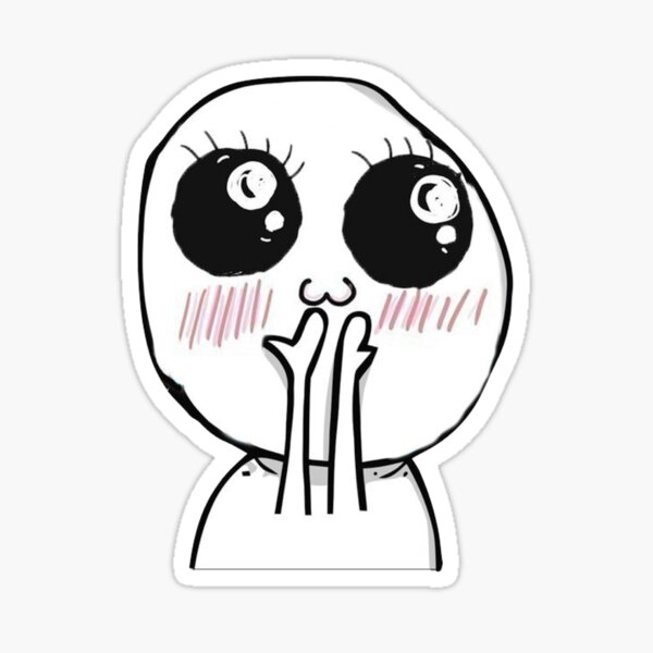 "cute memes sticker" Sticker for Sale by blackscarpo | Redbubble