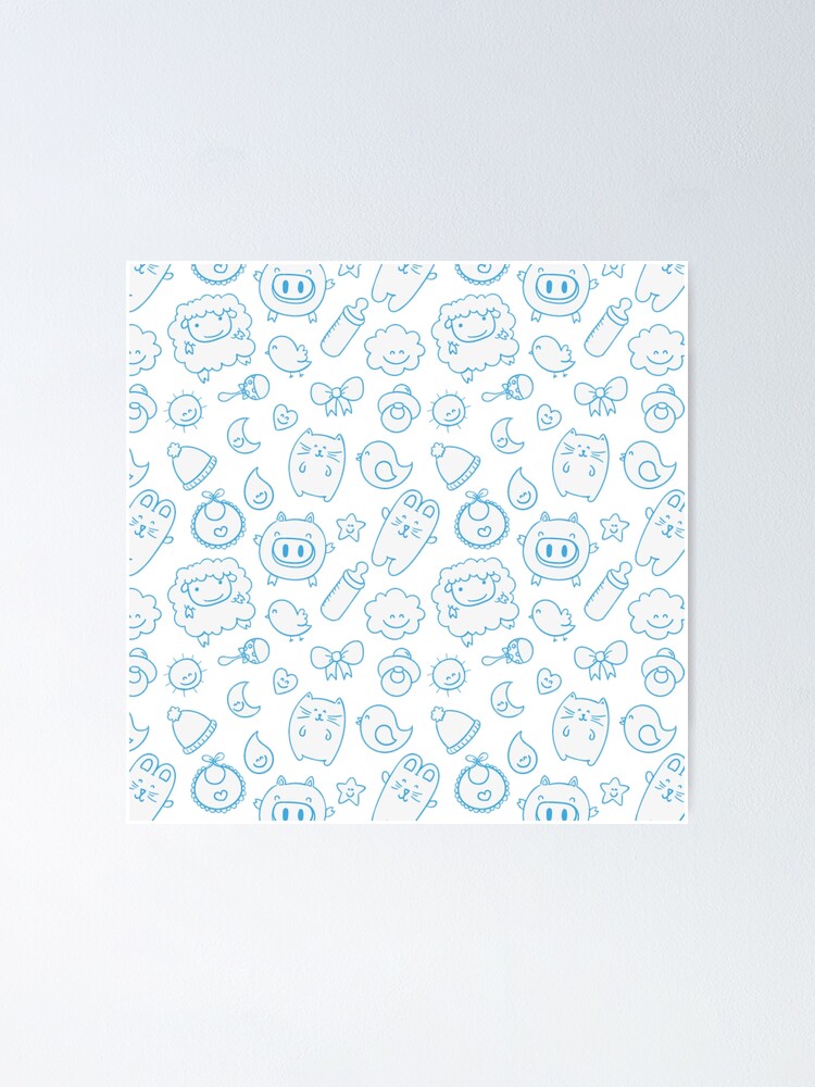 "new born baby cartoon" Poster by blackscarpo | Redbubble