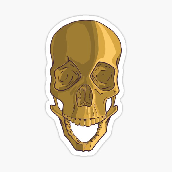 "Gold skull" Sticker for Sale by DugongLLC | Redbubble