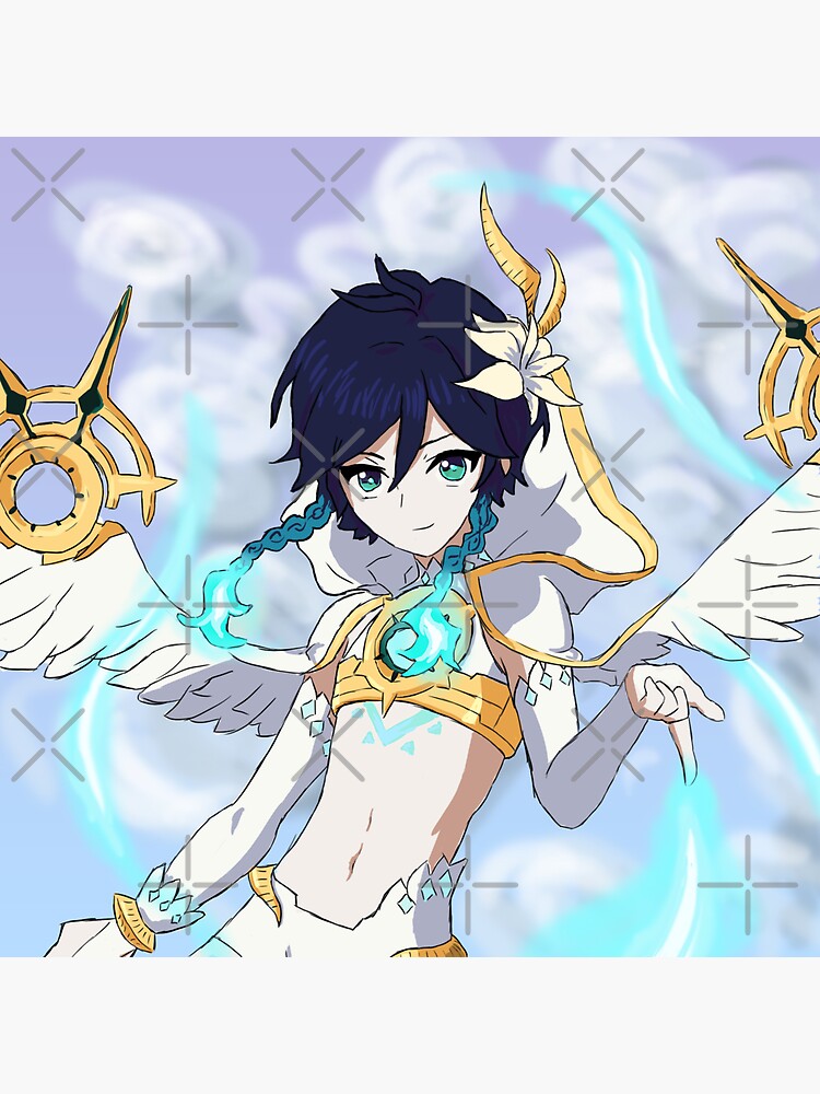 "Venti God Form" Sticker by thedelkartist | Redbubble