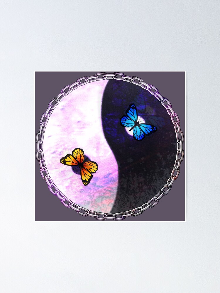 "Yin Yang Butterfly" Poster by LessSuspishDsgn | Redbubble