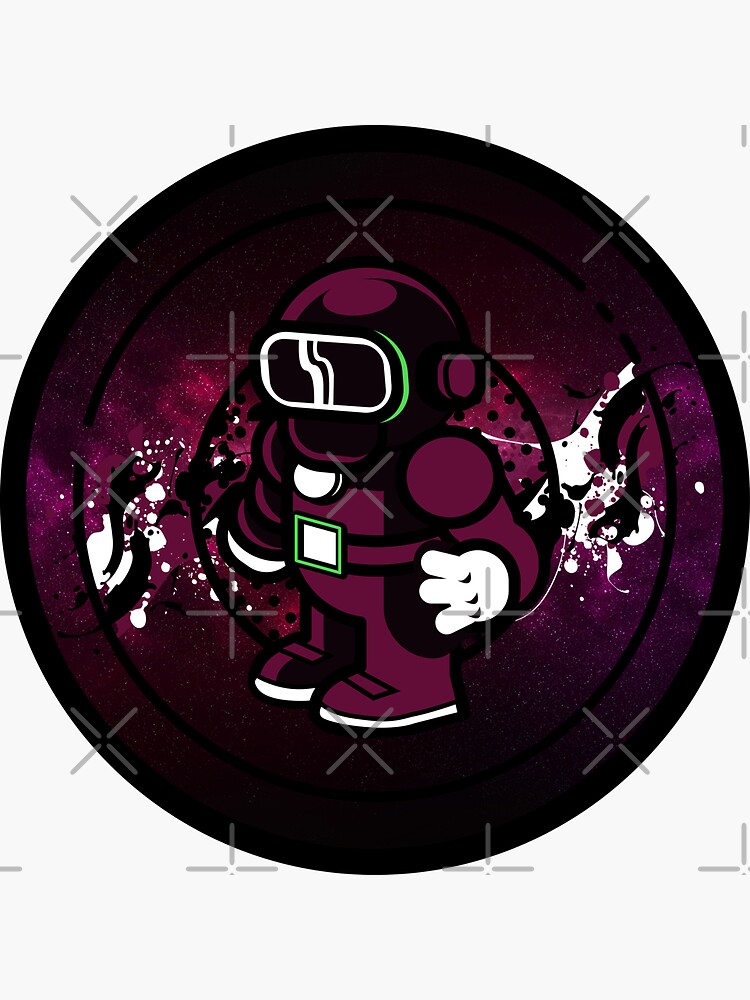 "Purple Spaceman | Purple Astronaut" Sticker by QuantumQuality | Redbubble