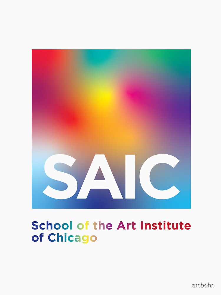 "School of the Art Institute of Chicago Rainbow Gradient Logo " T-shirt ...