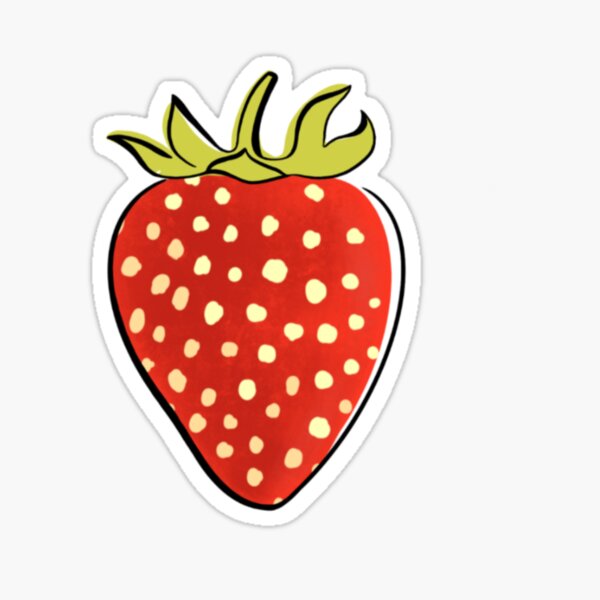 "STRAWBERRY " Sticker by CaglaCokgezen | Redbubble