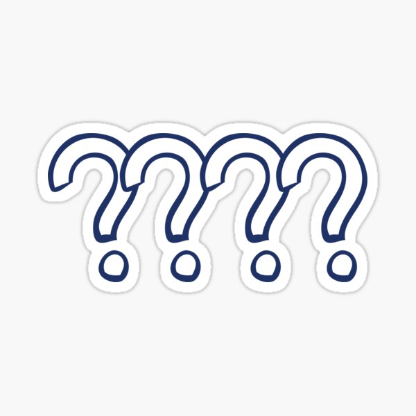 "Question Mark" Sticker for Sale by Islanr | Redbubble