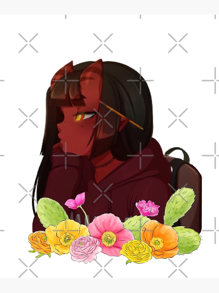 "Meru The Succubus Flowers " Poster by jamai27 | Redbubble
